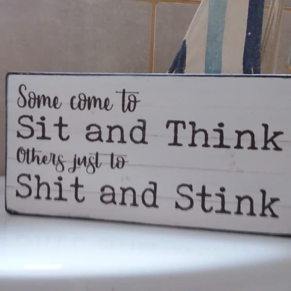 Fun Bathroom Signs - Etsy