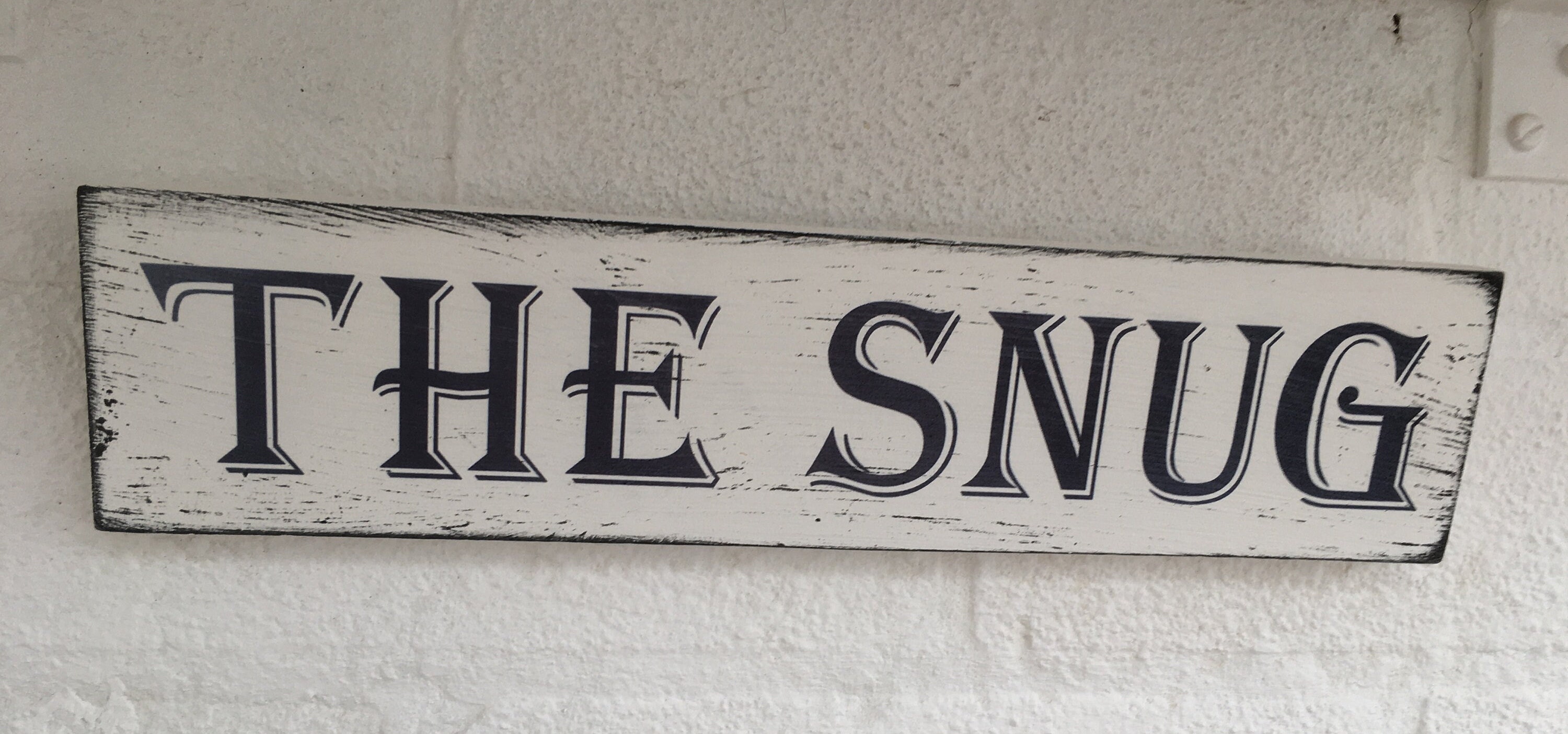 Rustic shabby chic the snug wooden sign gift idea wooden sign | Etsy