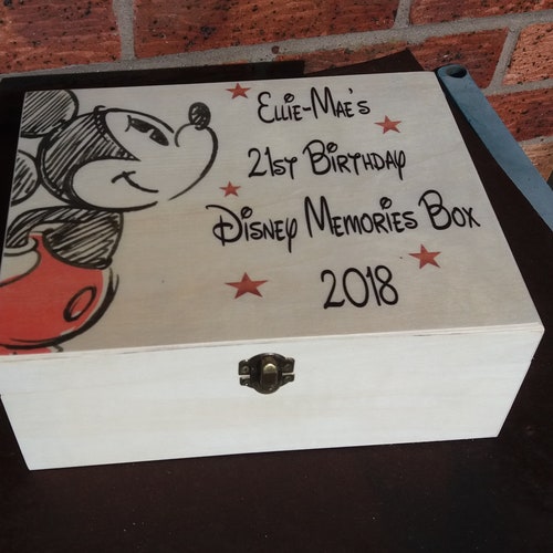 Vintage Disney Keepsake Memory Box Personalized 21st Birthday - Etsy