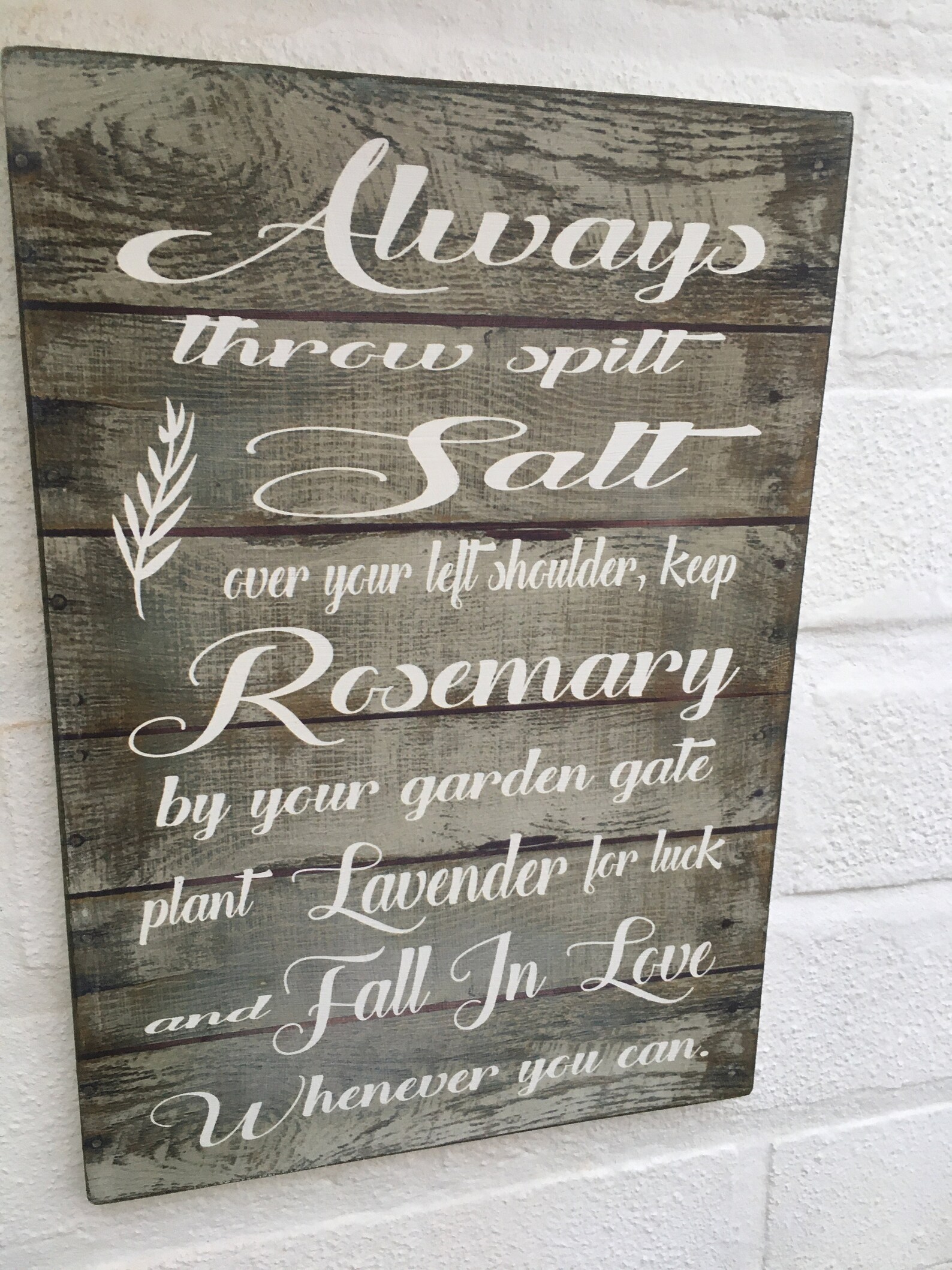 Practical Magic Quote Always Throw Spilt Salt Sign Plaque - Etsy