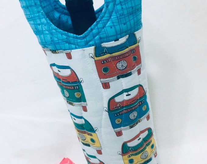 VW Bus Retro Wine Bag Winetote 60's Quilted Wine Gift Bag - Etsy