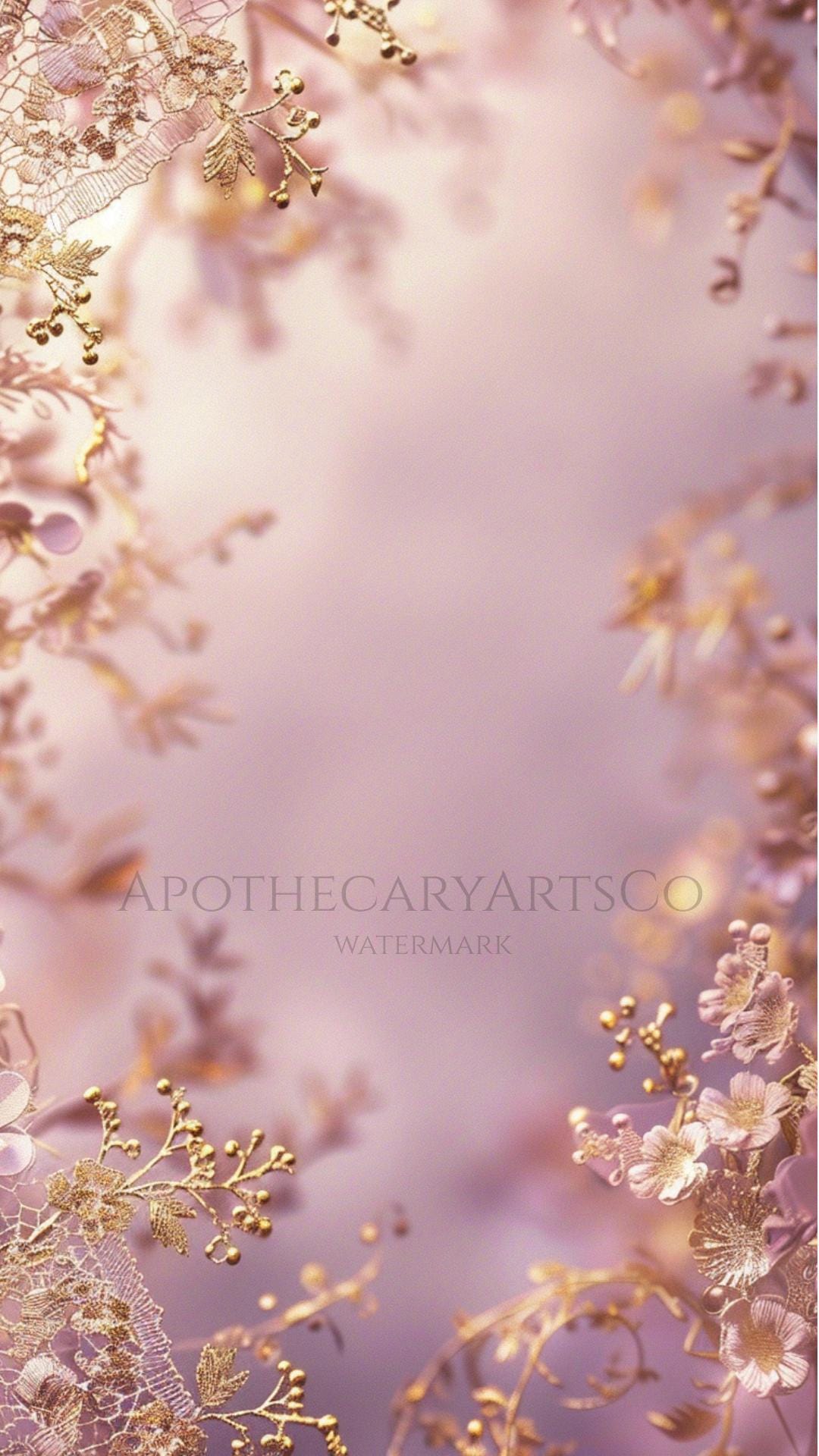 Golden Lace Phone Wallpaper Bundle | 7 Vintage Blush Lock Screens ...
