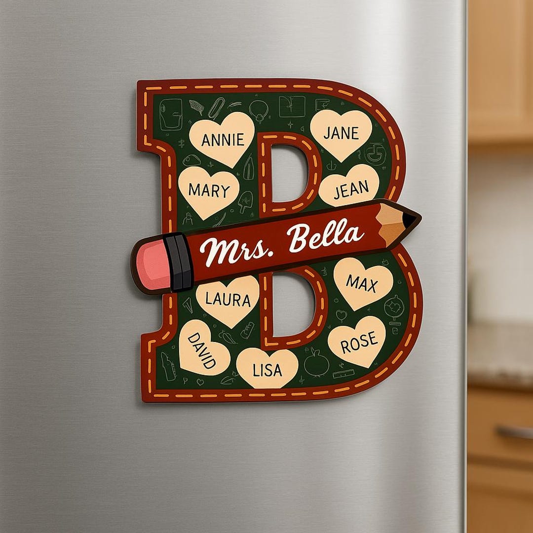 Personalized Teacher Name Magnet, Teacher Sign, Teacher Appreciation ...