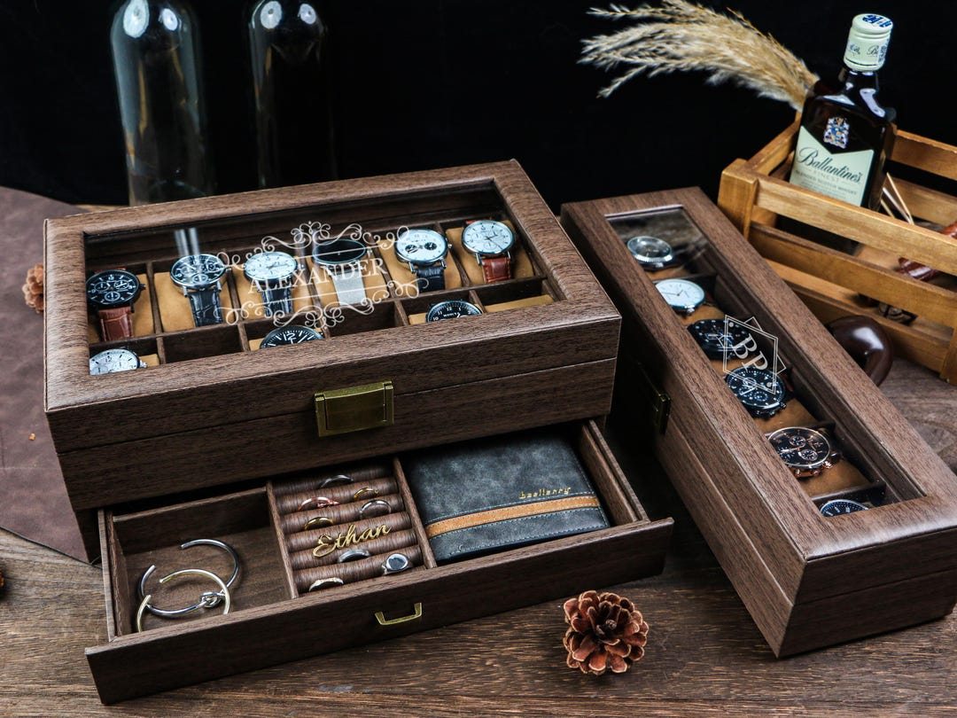 Personalized Vegan Leather Watch Box,customized Watch Storage Jewelry ...