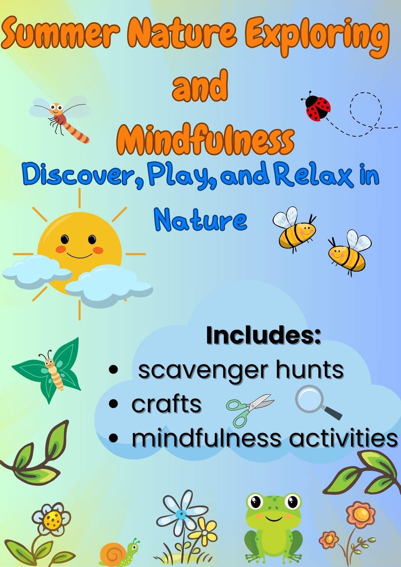 Summer Nature Exploring and Mindfulness - Etsy
