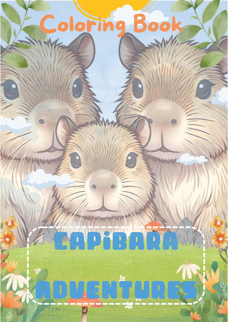 Capybara Adventures - Coloring Book - Etsy
