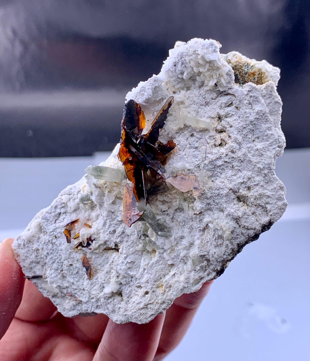 96 Gram. Brookite Crystal, Brookite Crystal Specimen, With Quartz ...