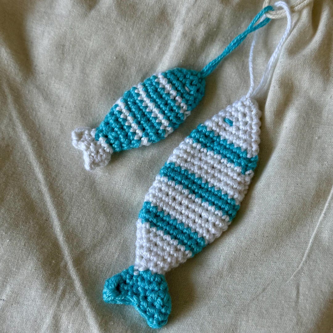 Sardines Crochet Pattern Keychain Amigurumi Tinned Fish Easy Tutorial ...