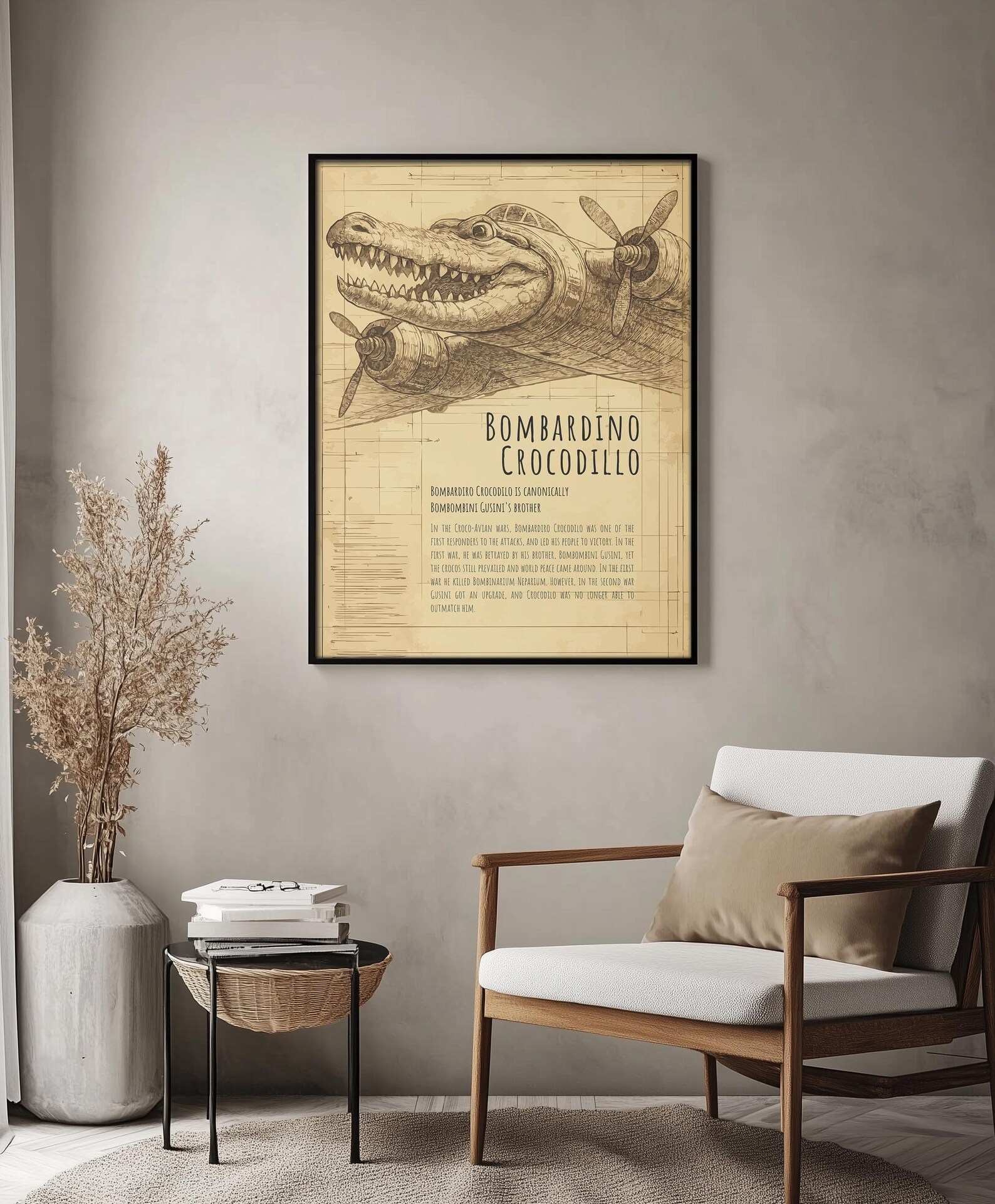 Bombardino Crocodillo Meme Poster, Viral Art Print - Etsy