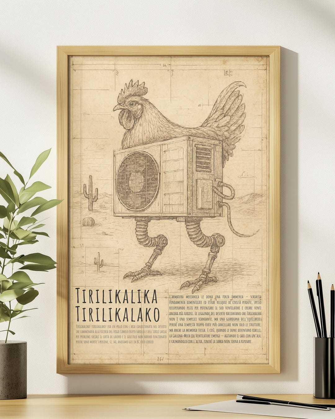 Tirilikalika Brain Rot Meme Poster, Funny Chicken Robot Print - Etsy UK