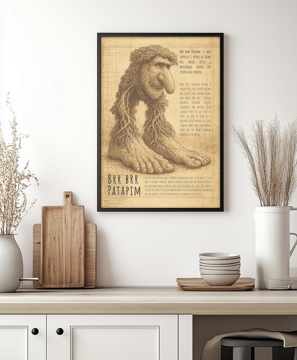 Brr Brr Patapim Brain Rot Meme Poster, Italian Brainrot - Etsy