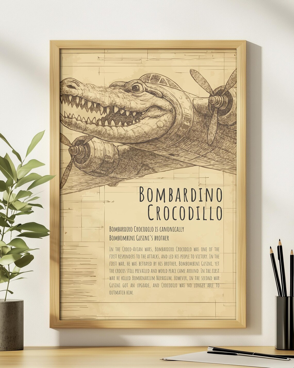 Bombardino Crocodillo Brain Rot Meme Poster, Brainrot Memes, Meme ...