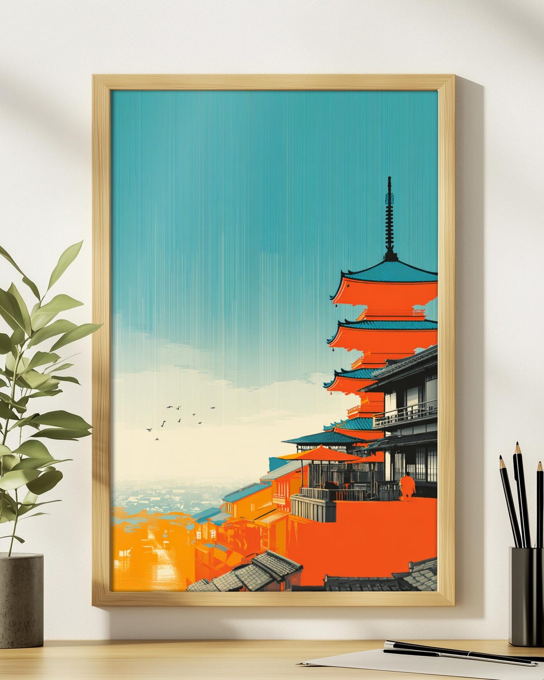Japan Street Poster, Japanese Room Decoration, Tokyo Travel Print ...