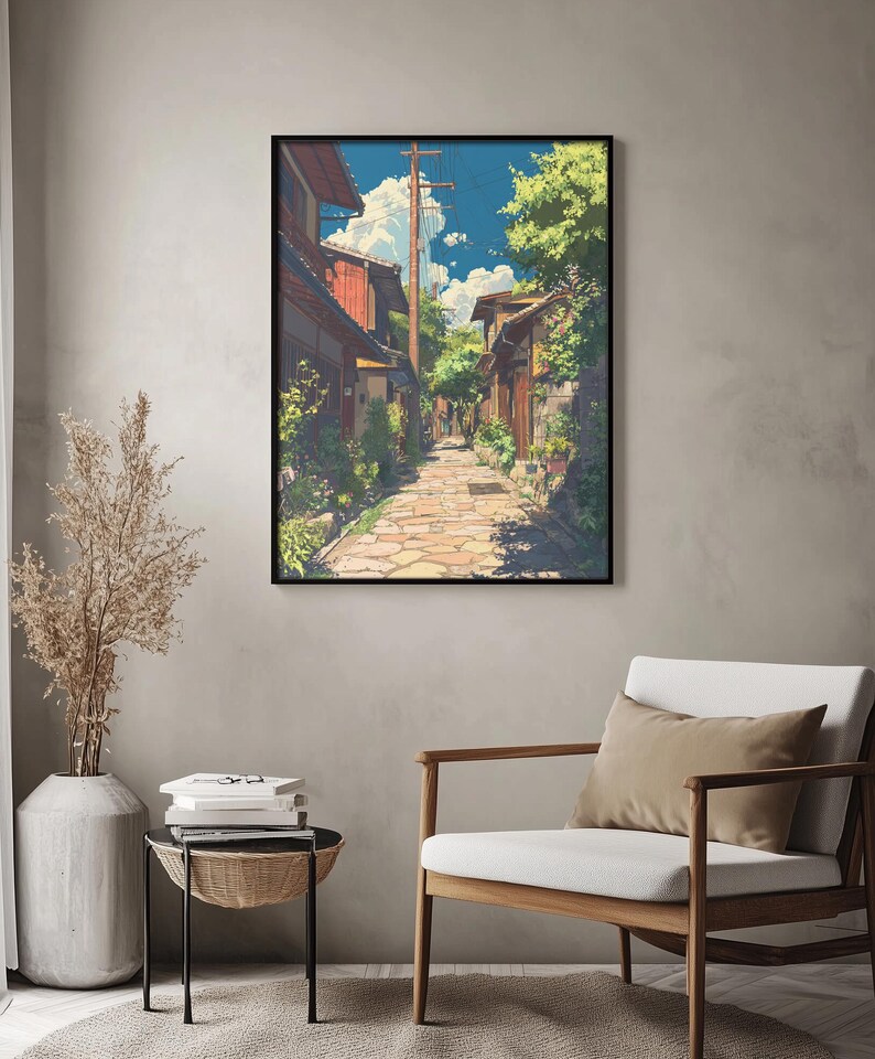 Japan Street Poster, Japanese Room Decoration, Tokyo Travel Print ...