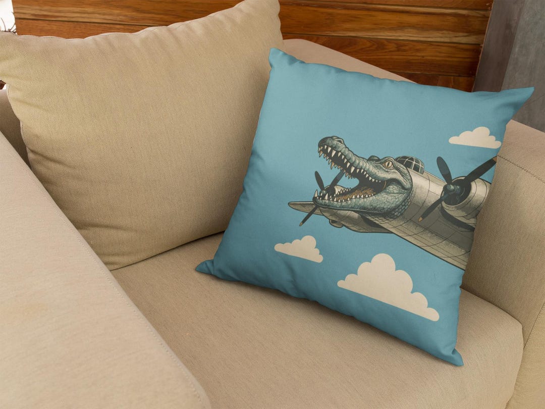 Bombardino Crocodillo Brainrot Meme Pillow, Brainrot Memes,tiktok Meme ...