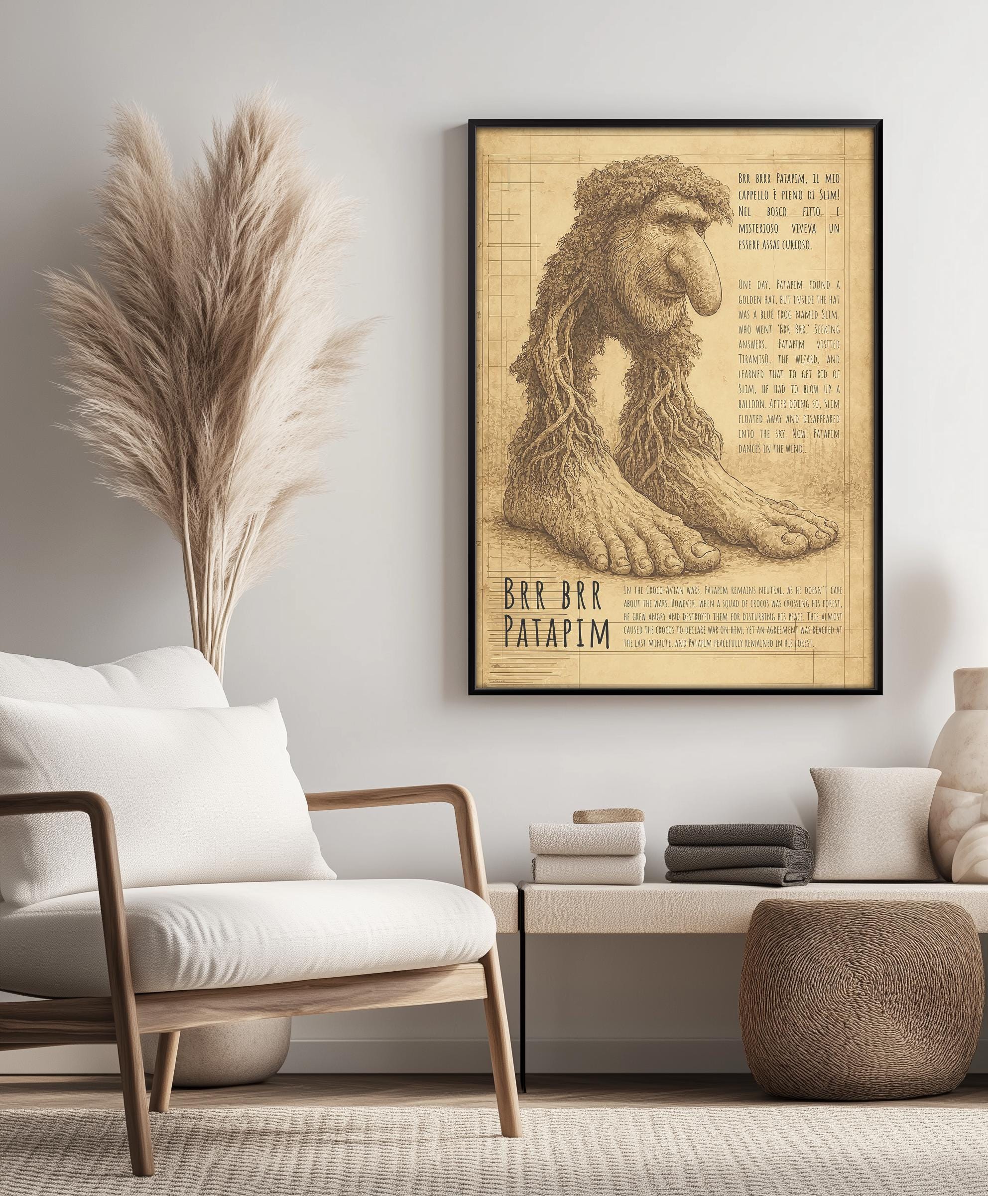 Brr Brr Patapim Brain Rot Meme Poster, Italian Brainrot - Etsy
