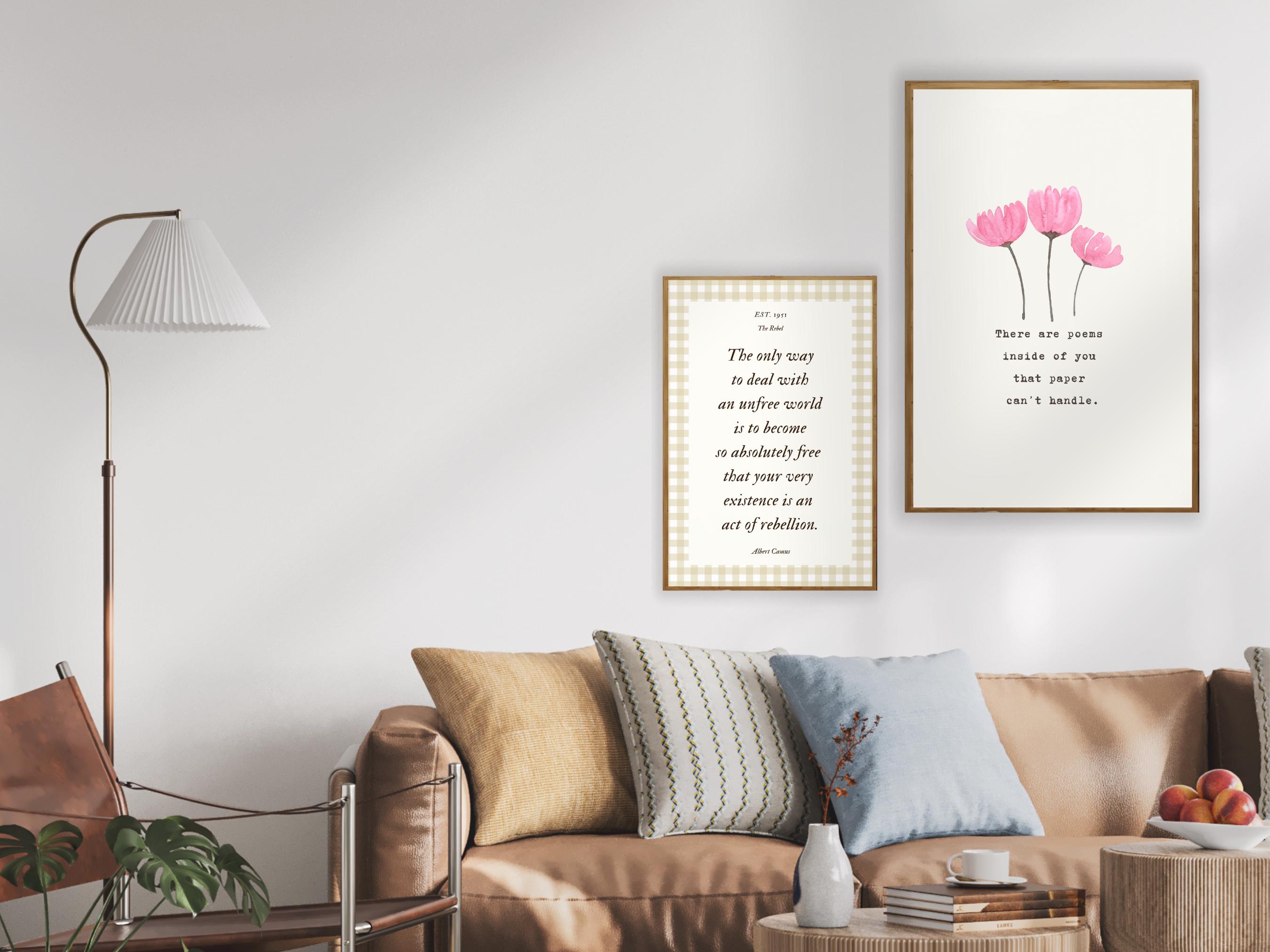 Self Love Poem Wall Art - Printable Short Poem Poster - Light Pink ...