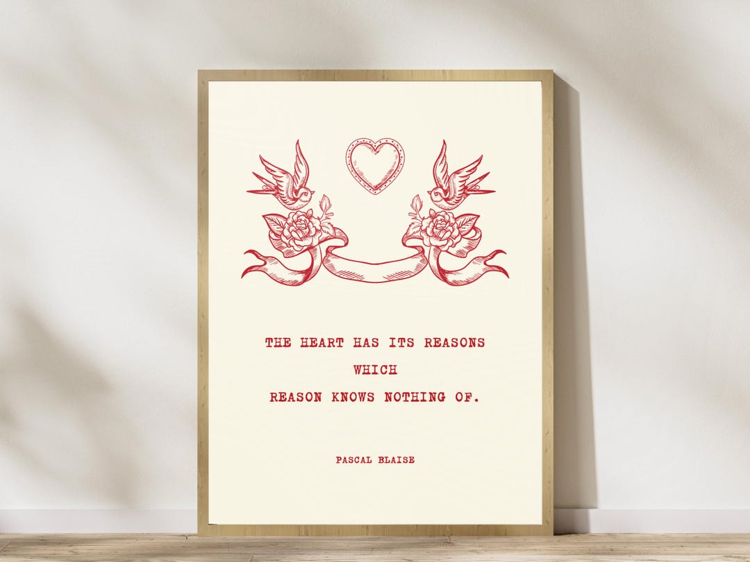 Blaise Pascal Famous Author Quote Wall Art, Traditional Tattoo Art ...