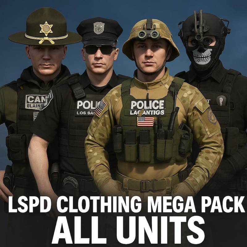 Fivem Police Clothing Pack - Etsy