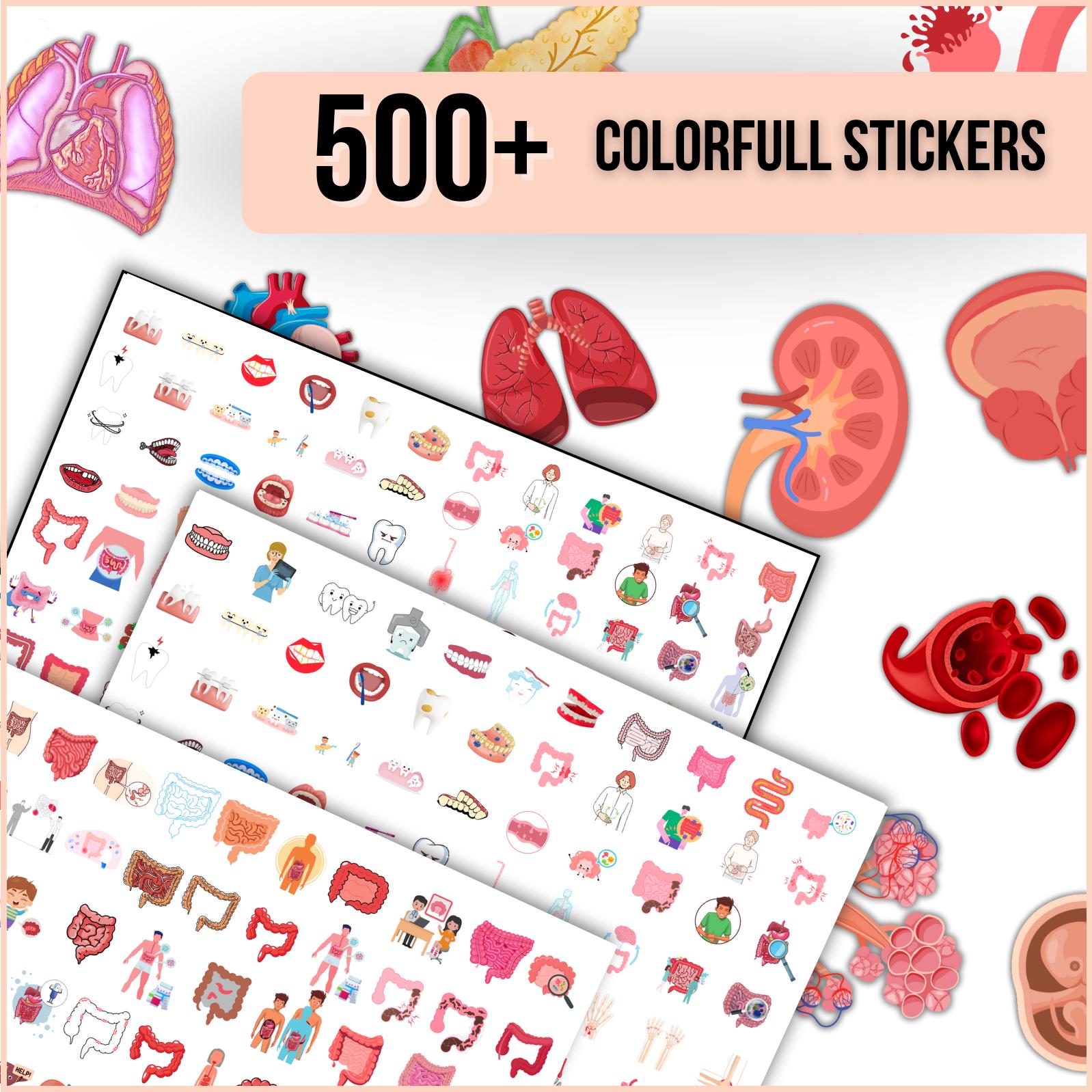500+ Medical Stickers Goodnotes, Pre-cropped Goodnotes, Study Planner ...