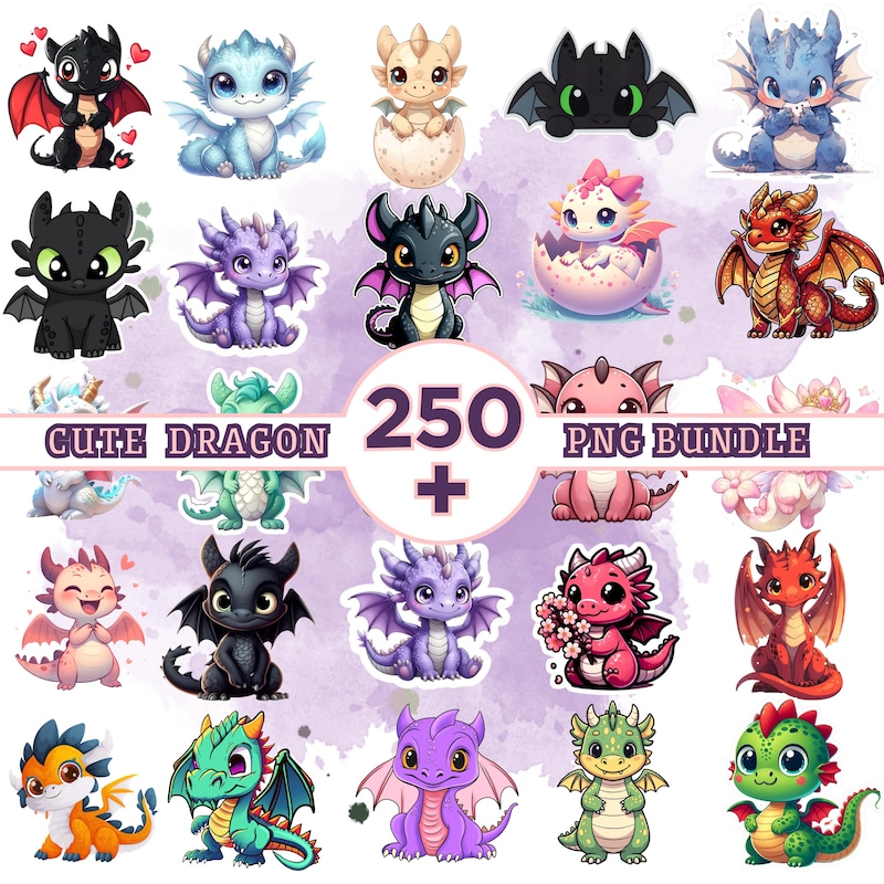 Cute Dragon Sticker - Etsy