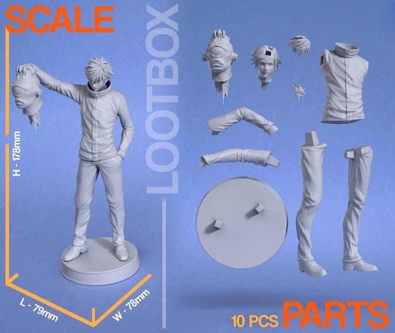 Gojo Satoru ~ JJK ~ Jujutsu Kaisen ~ Figurine ~ Figure ~ Miniature ~ 3D ...