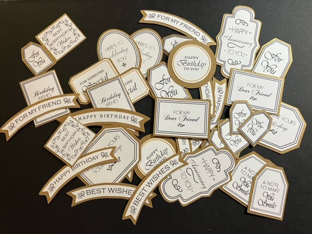SVG FILE - Sentiment Embellishment Tag Collection - DIY 3D Project ...
