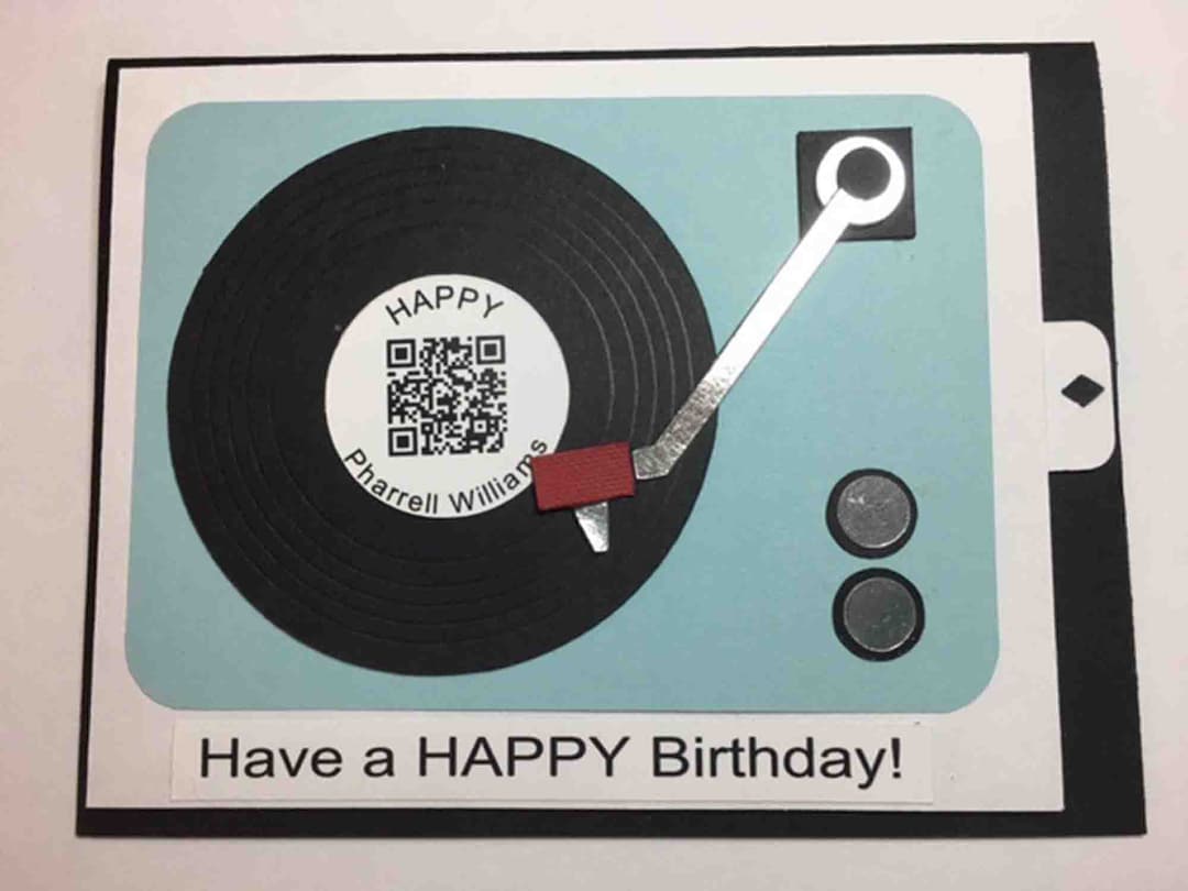 SVG Spinning Record Mechanism Card DIY Cricut Explore - Etsy
