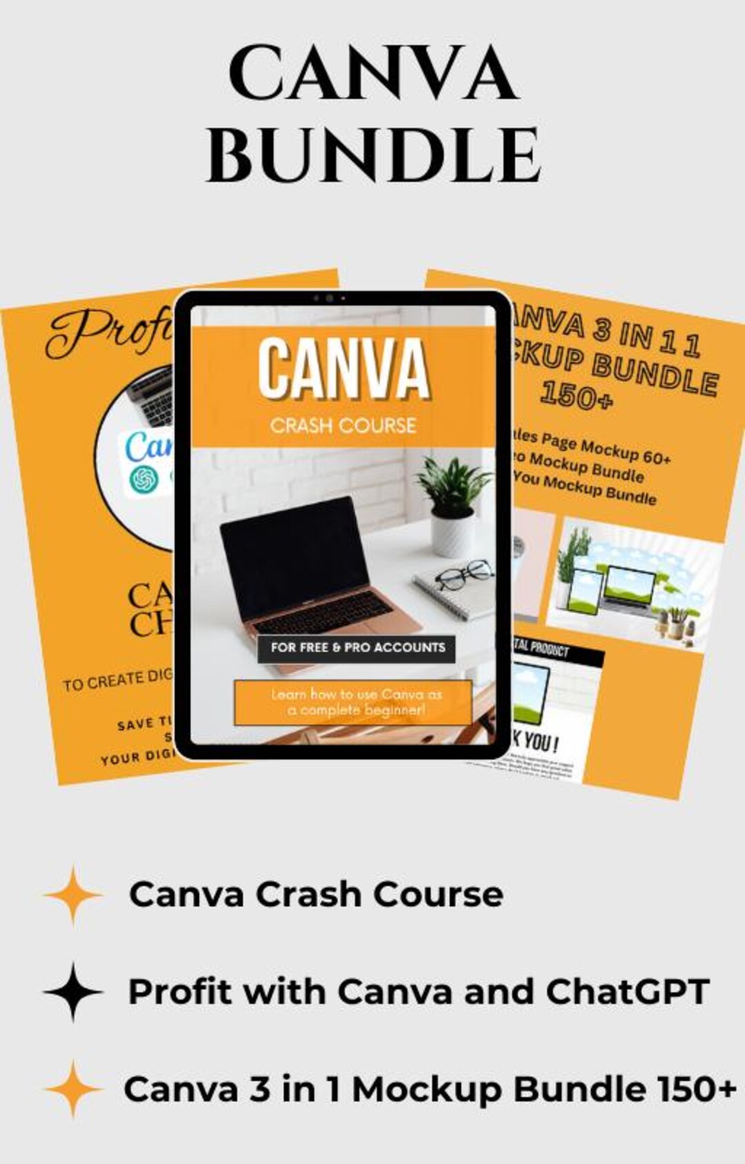 Canva Crash Course Bundle: MRR & PLR, Mockup Templates - Etsy