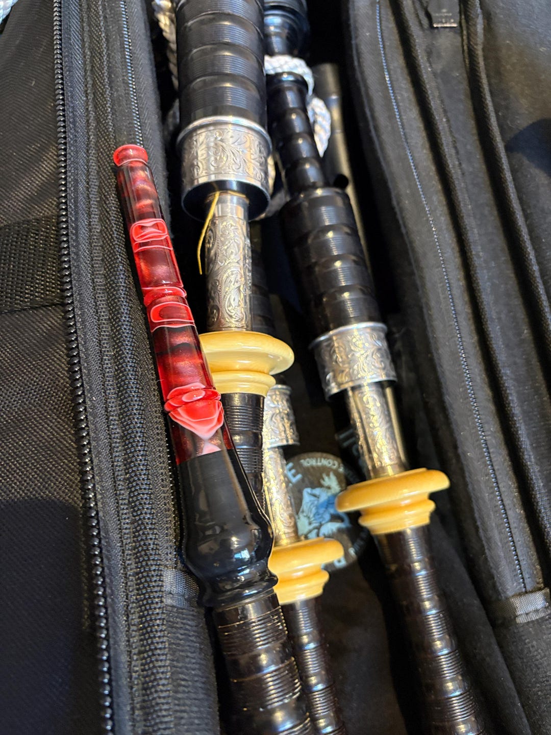 Red / White / Black Bagpipe Mouthpiece - Etsy