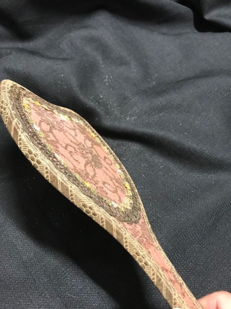 Antique Hand Mirror With Ribbonwork Rosettes and Lace - Etsy