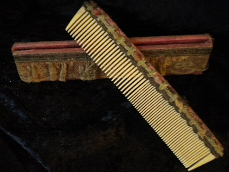 3 Pc. Ribbonwork Victorian Boudoir Dresser Set-comb Set Hair - Etsy