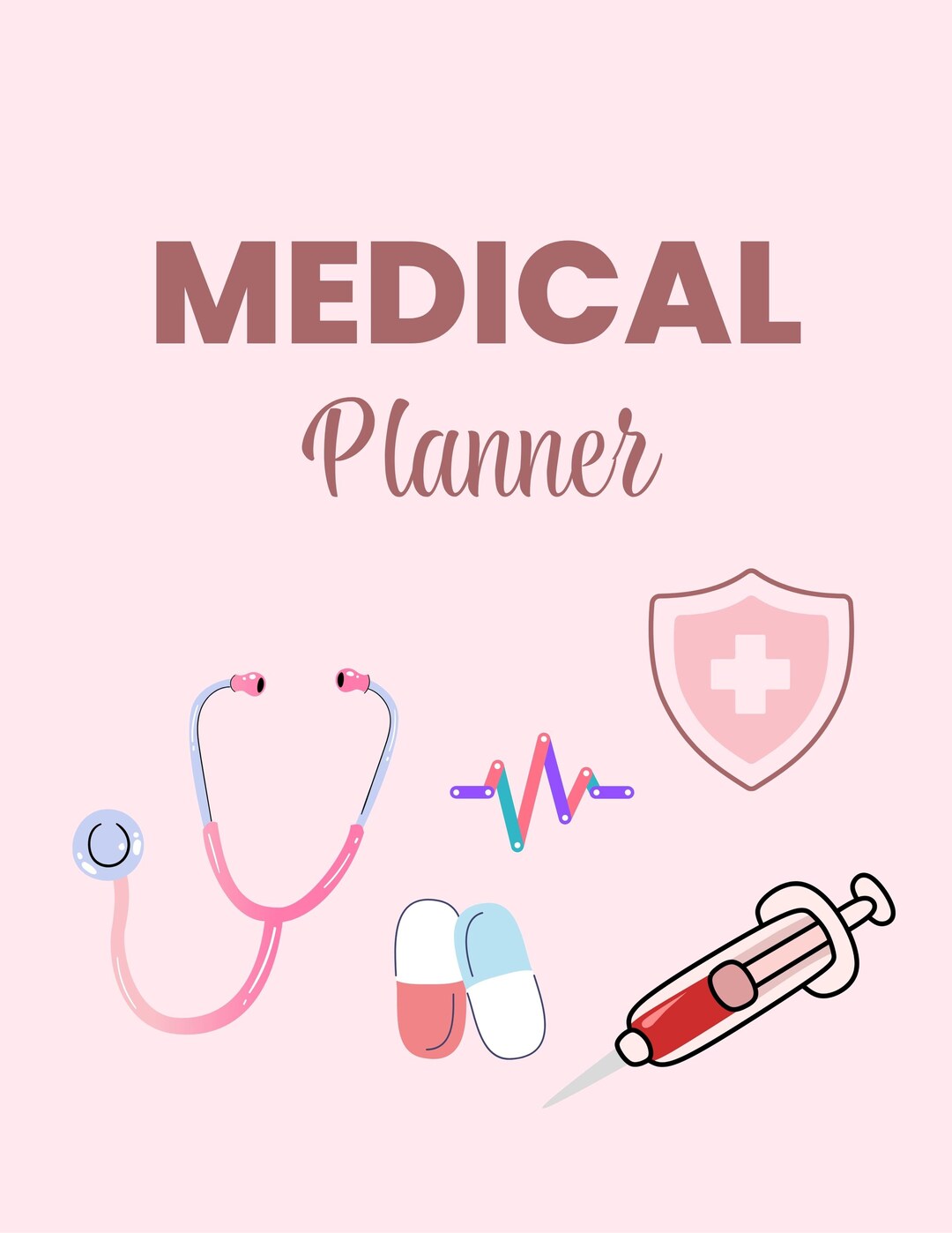 Digital Medical Planner | Editable Health Organizer, Appointment ...