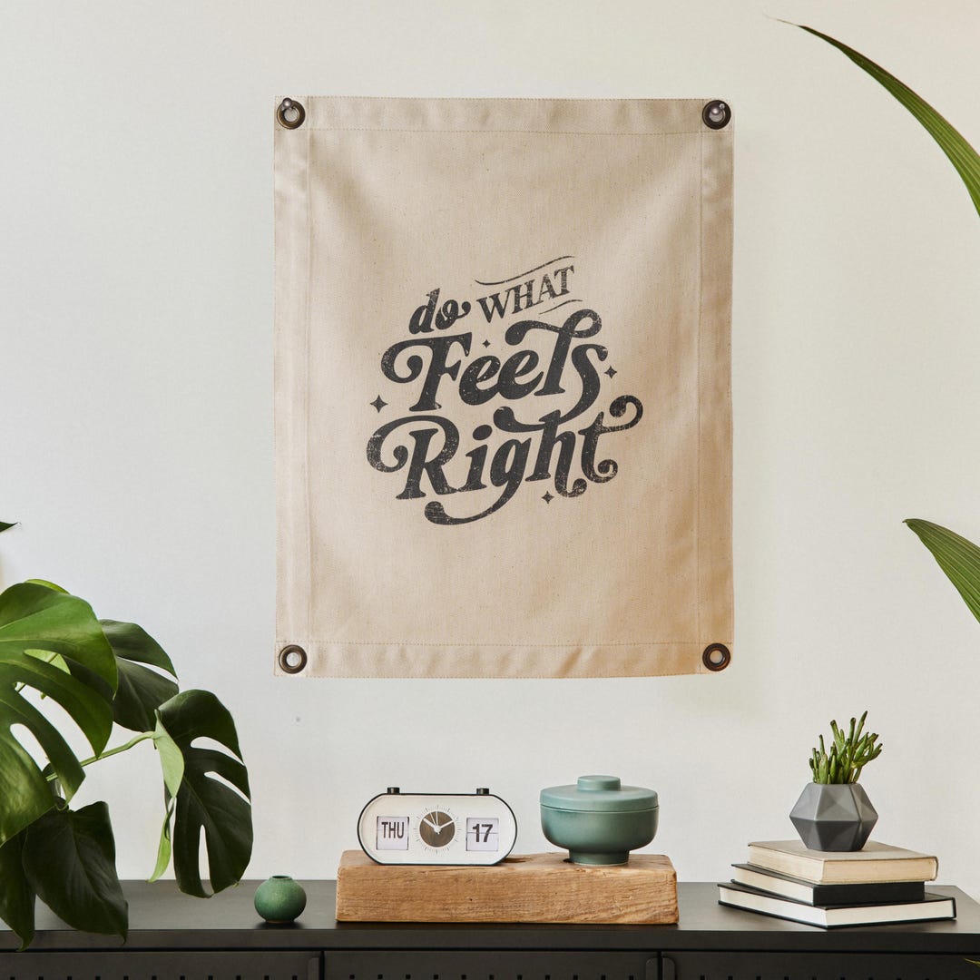 Retro Pennant Banner, Affirmation Wall Hanging, Positive Vibes Decor ...