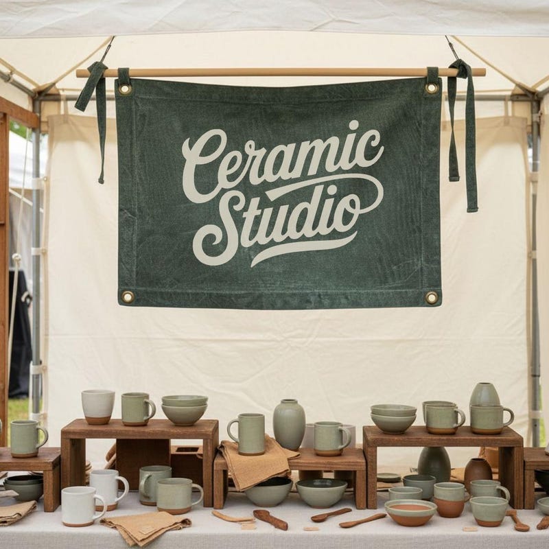 Fabric Banner Handpainted - Etsy