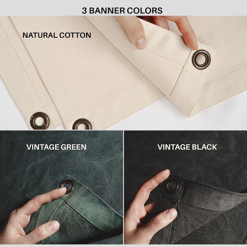 Custom Hand-painted Cotton Canvas Banner | Personalized Canvas Flag ...