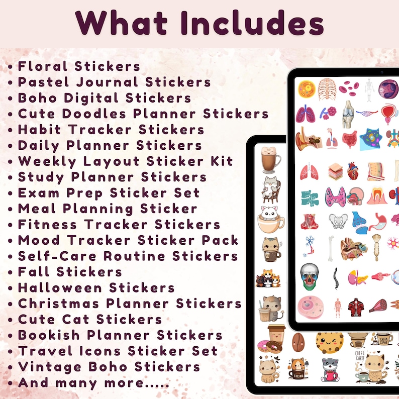 75000+ Mega Digital Sticker Bundle, Pngs Stickers, Lifetime Access ...