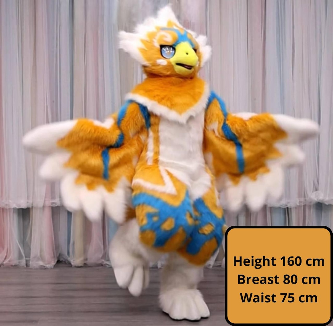 Kemono Fursuit Dino Mask - Cute Handmade Fursona Adopt Costume, Soft ...