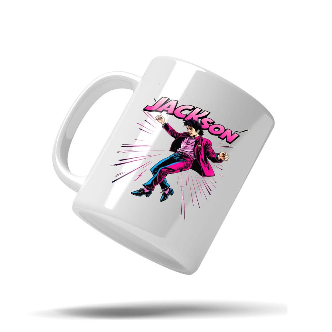 Michael Jackson Retro Pop Mug -vintage 80s Design With Moonwalker Gift ...