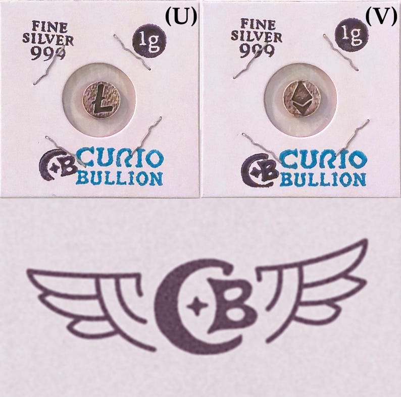 1 Gram Fine Silver Rounds: Crypto Coin Designs, Hand Stamped ...
