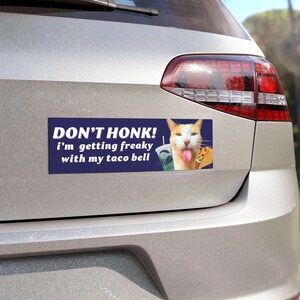 Funny Cringe Cat Taco Bell Car Magnet: Humorous Meme Vehicle Decal - Etsy