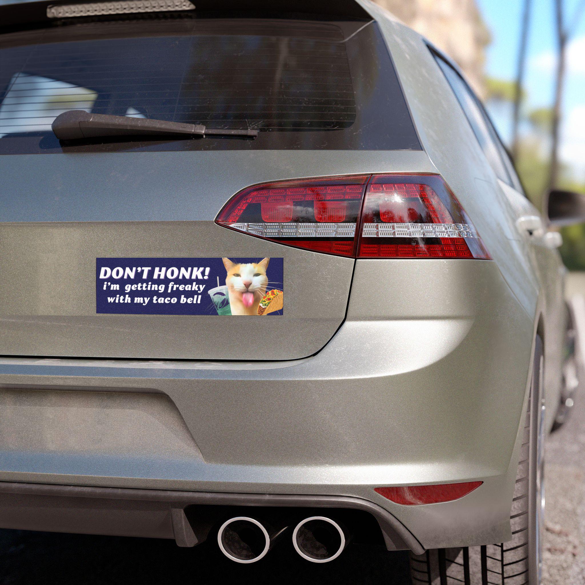 Funny Cringe Cat Taco Bell Car Magnet: Humorous Meme Vehicle Decal - Etsy