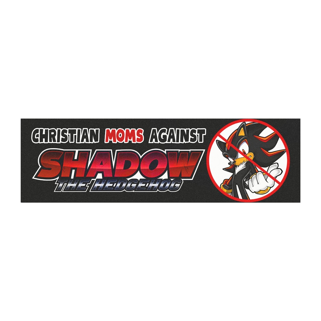 Christian Moms Against Shadow the Hedgehog Car Magnet: Funny Meme Decor ...