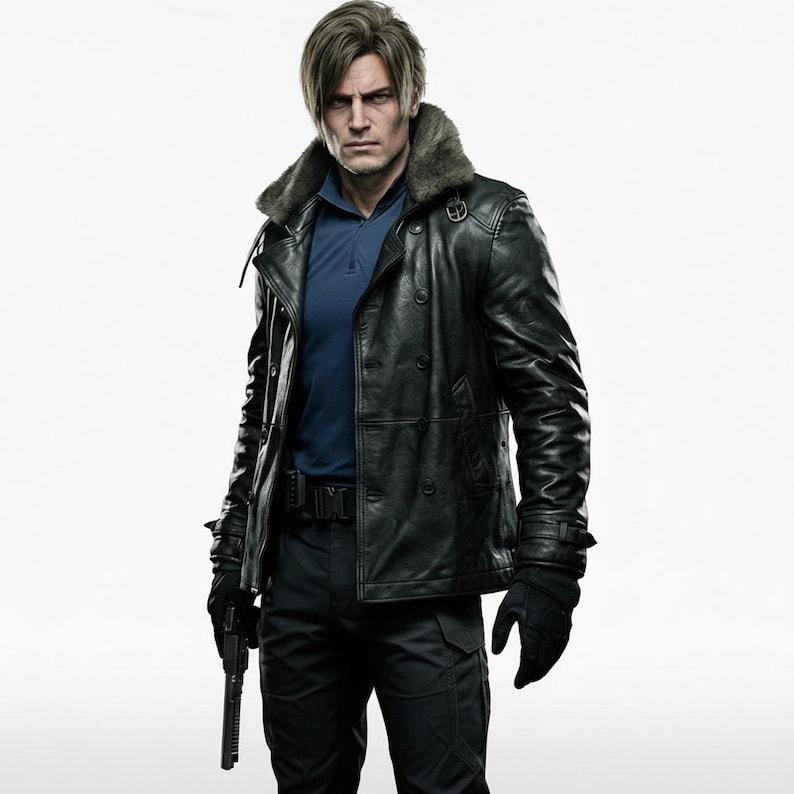 Resident Evil Requiem Leon S Kennedy Leather Jacket - RE9 Leon Cosplay ...