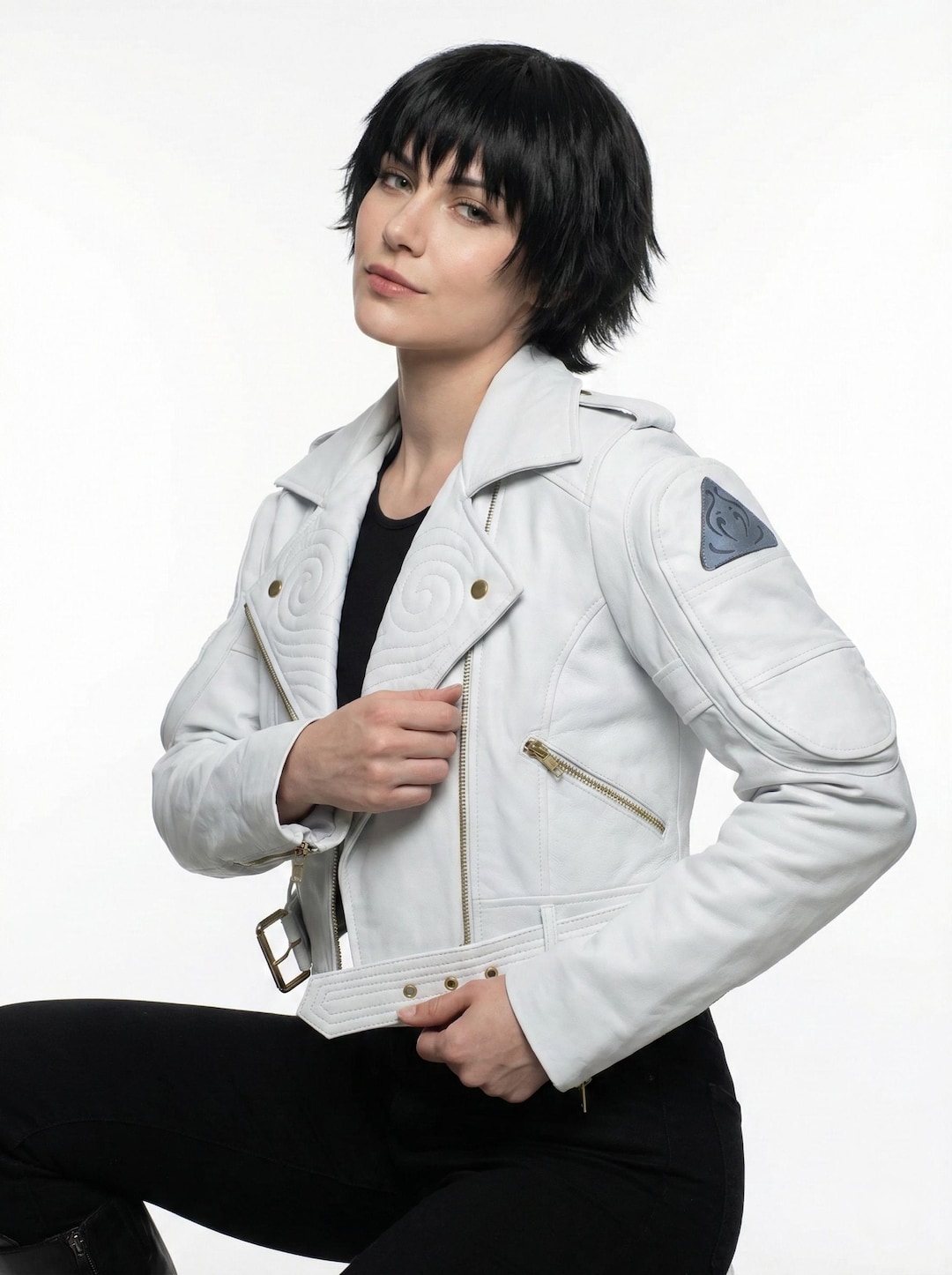 Devil May Cry 5 Lady White Leather Jacket - DMC 5 Lady Cosplay Costume ...