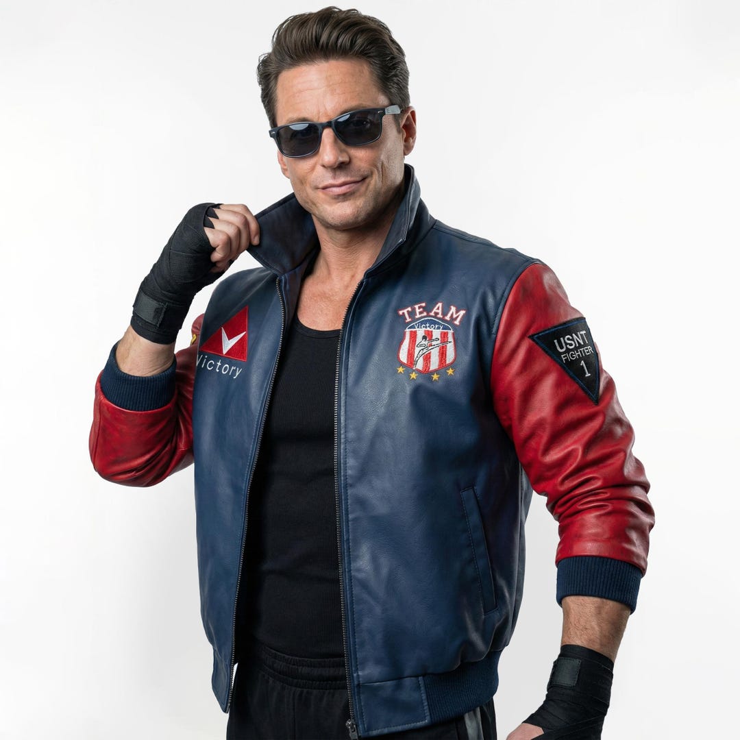 Mortal Kombat Johnny Cage Leather Jacket, Embroidered Design MK2 Retro ...