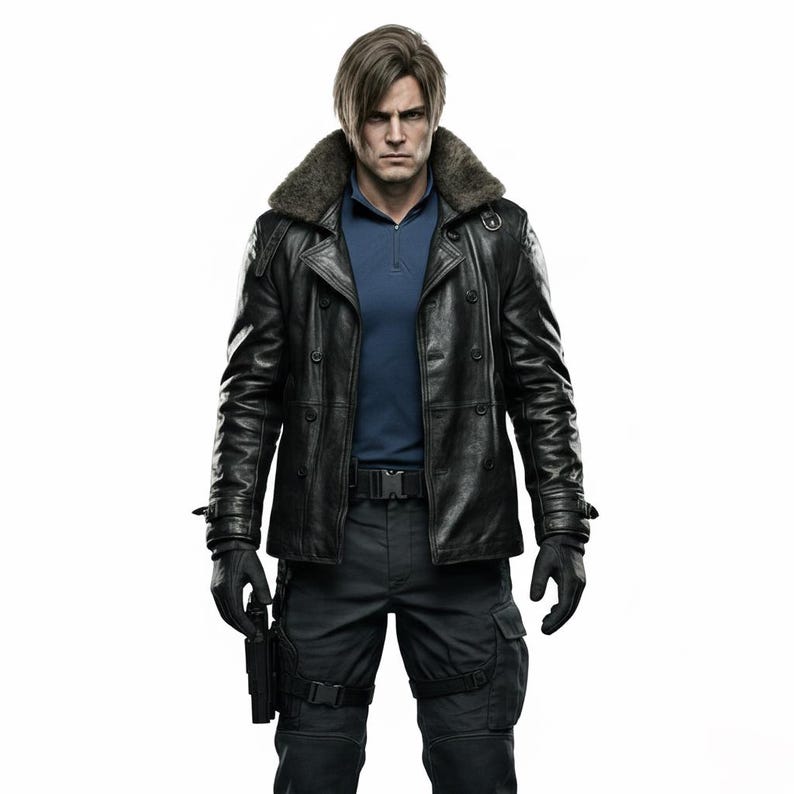 Resident Evil Requiem Leon S Kennedy Leather Jacket - RE9 Leon Cosplay ...