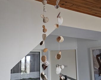 Boho Natural Mediterranean Shells, Shell Mobile, Seashell Wind Chimes ...