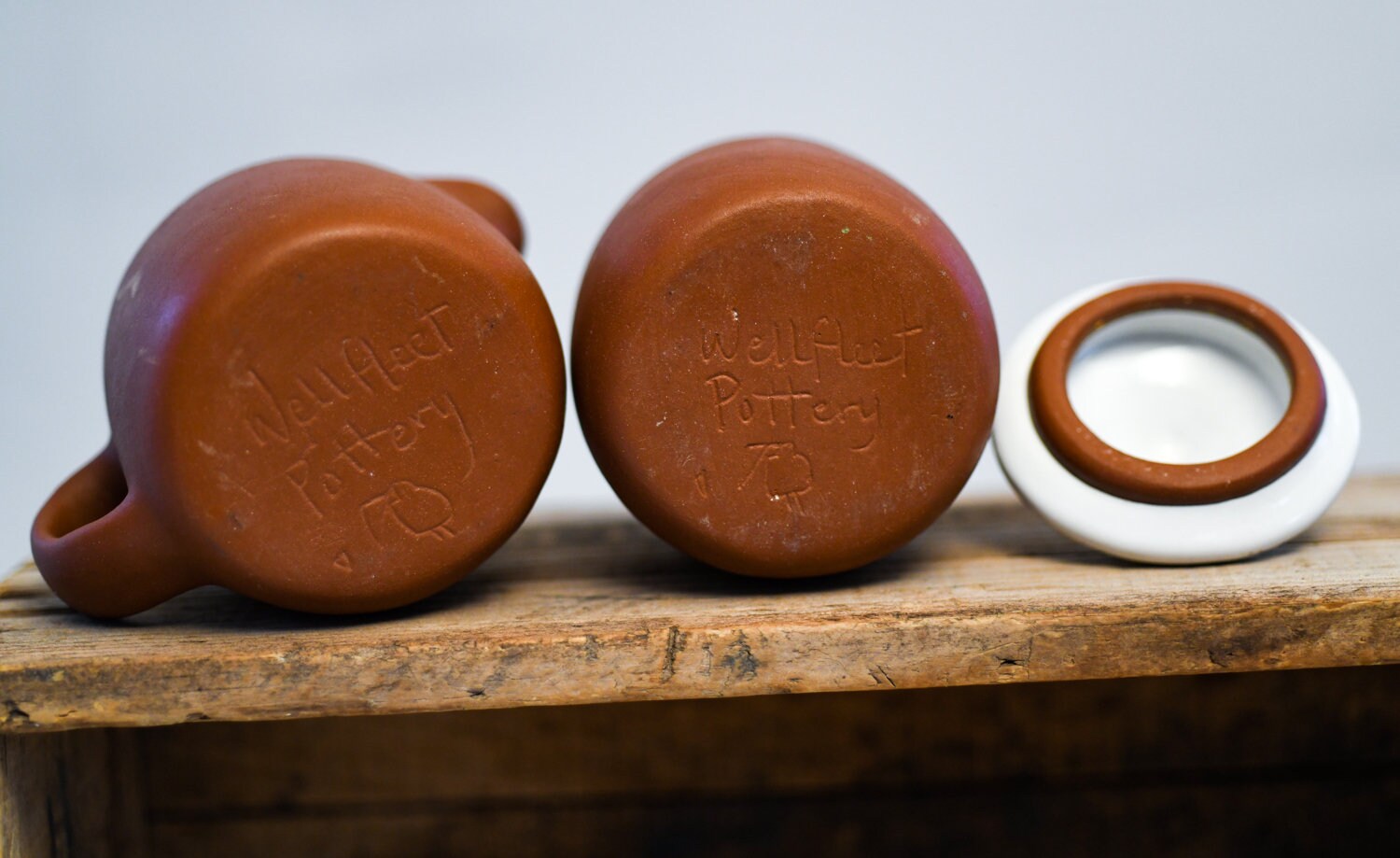 Vintage Wellfleet Pottery Umber/ White Creamer & Sugar Bowl Set by ...