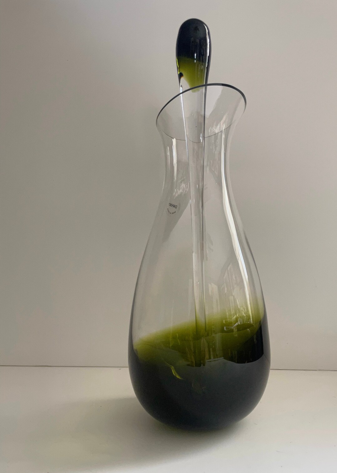 Dansk Green Glass Cocktail Carafe With Stirrer - Etsy